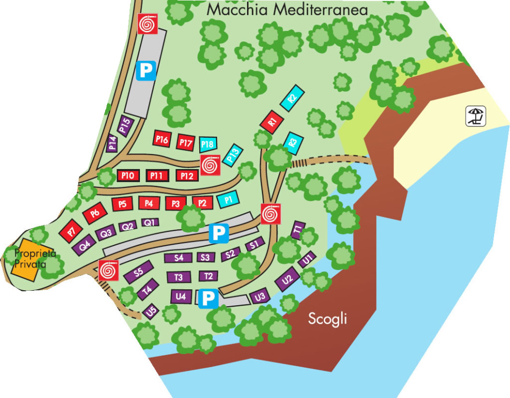 Mappa del Camping Stella Mare: Zona 3